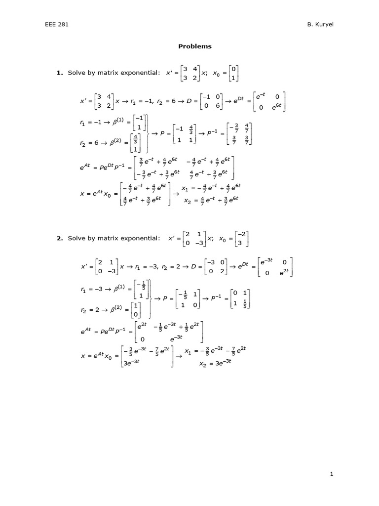 Problems Last | PDF | Exponential Function | Applied Mathematics