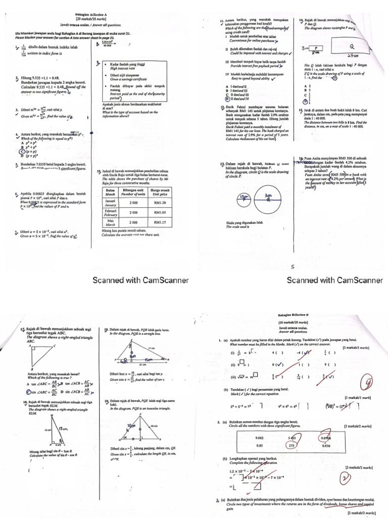 Mathematics Form 3 Mid Year | PDF