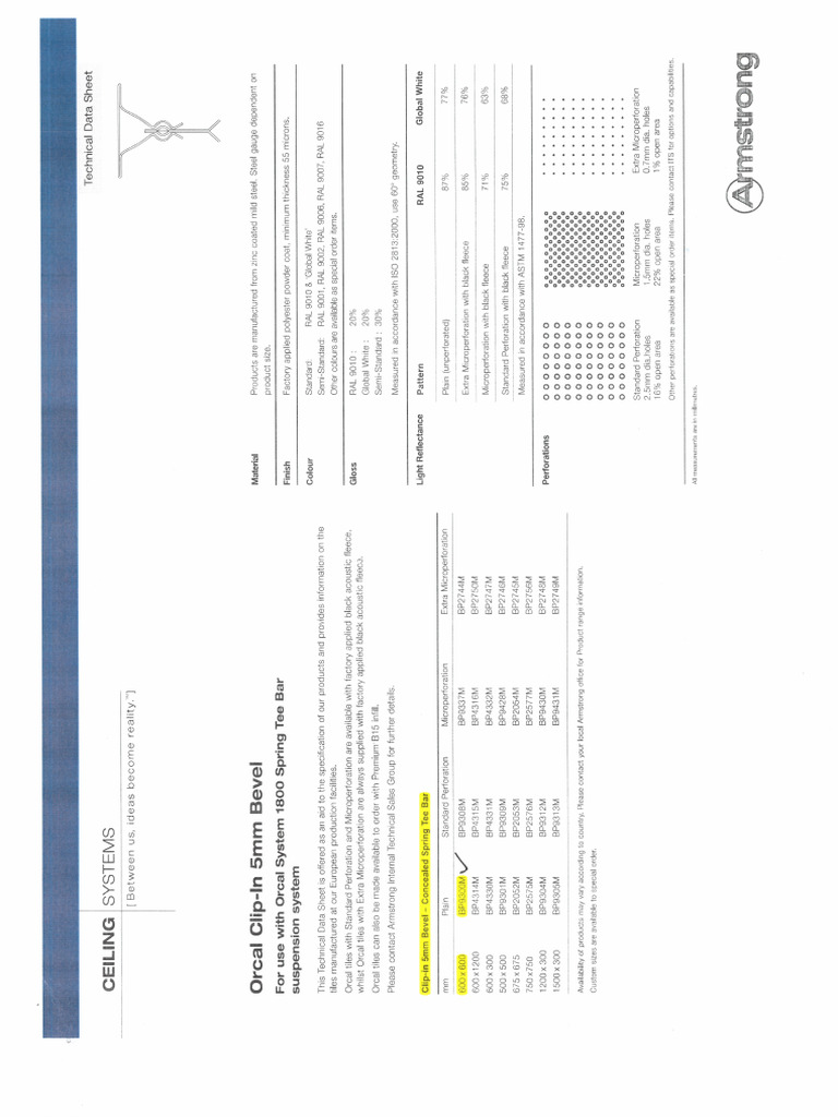 Ceiling Suspension System - TDS - ARMSTRONG | PDF