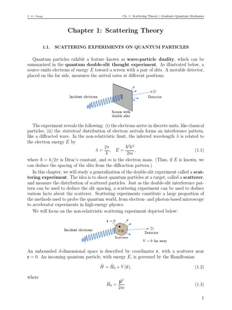 01 Scattering | PDF | Scattering | Wave Function