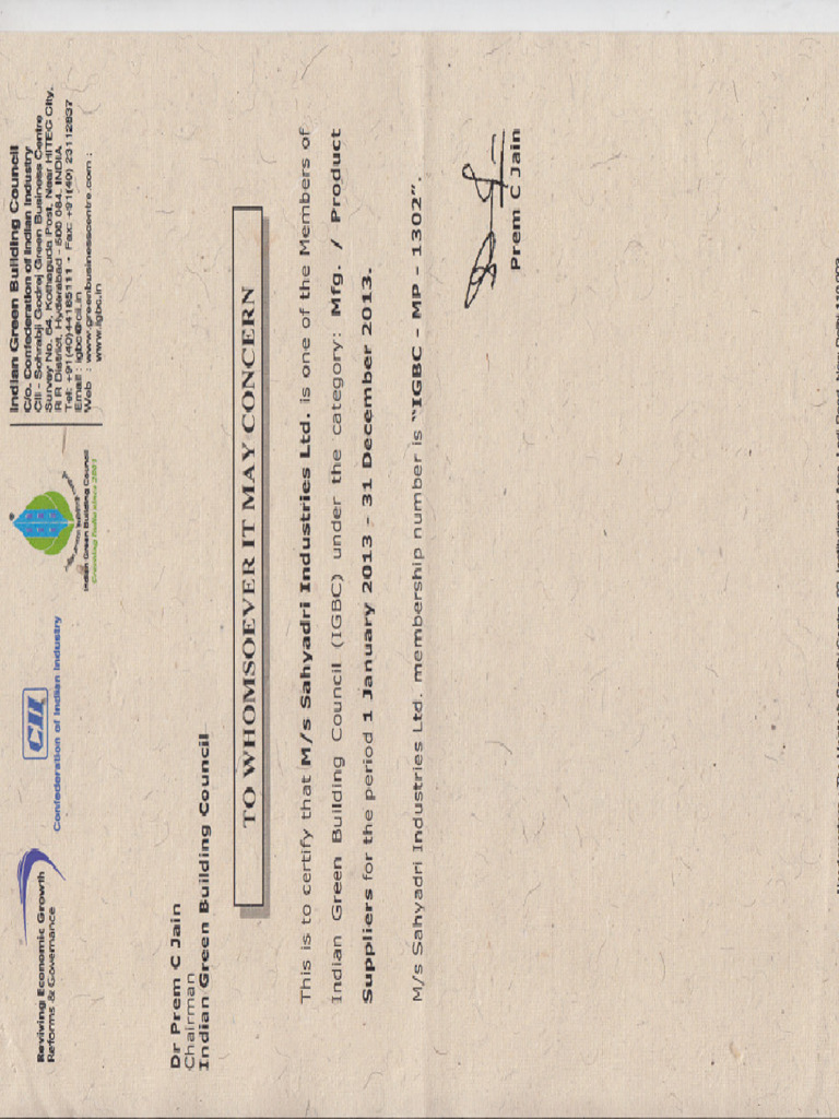 5.ecopro Green Building Certificate | PDF