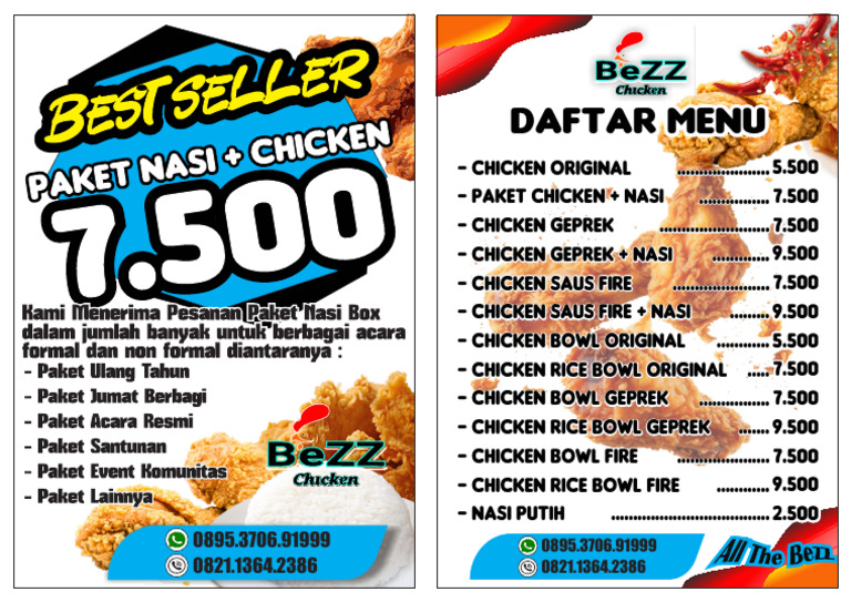 BROSUR PAKET NASI CHICKEN ORIGINAL BEZZ CHICKEN | PDF
