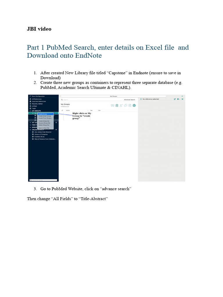 JBI Video | PDF | Pub Med | Software