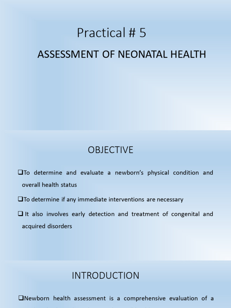 Practical 5 | PDF | Infants | Health Care