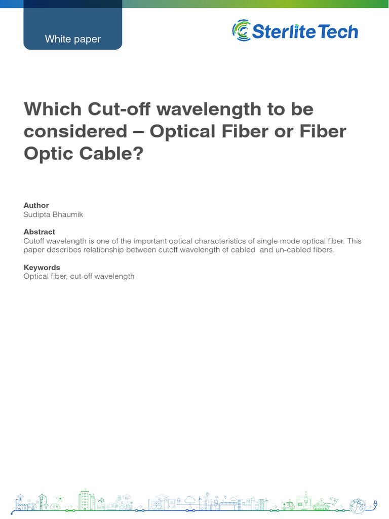 Which Cut-Off Wavelength To Be Considered OF or OFC - New-Final | PDF ...
