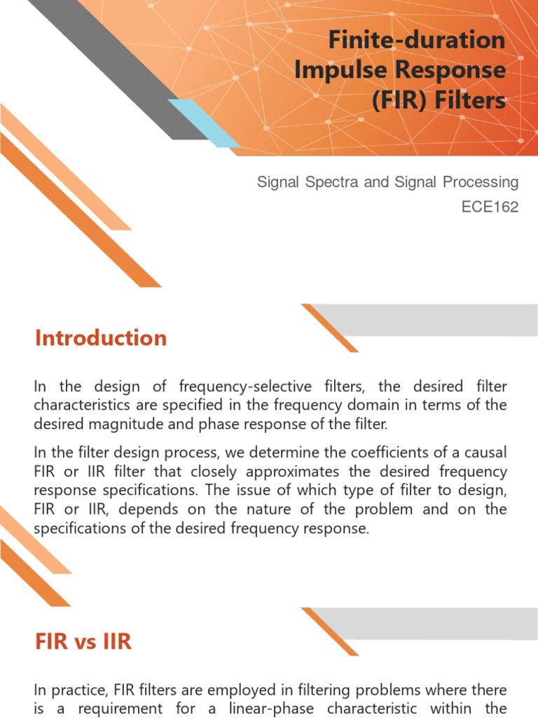 FIR Filters | PDF | Filter (Signal Processing) | Computer Engineering
