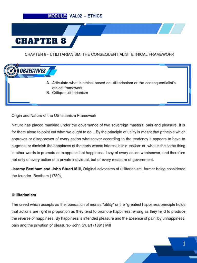 Chapter 8 | PDF | Utilitarianism | Social Psychology
