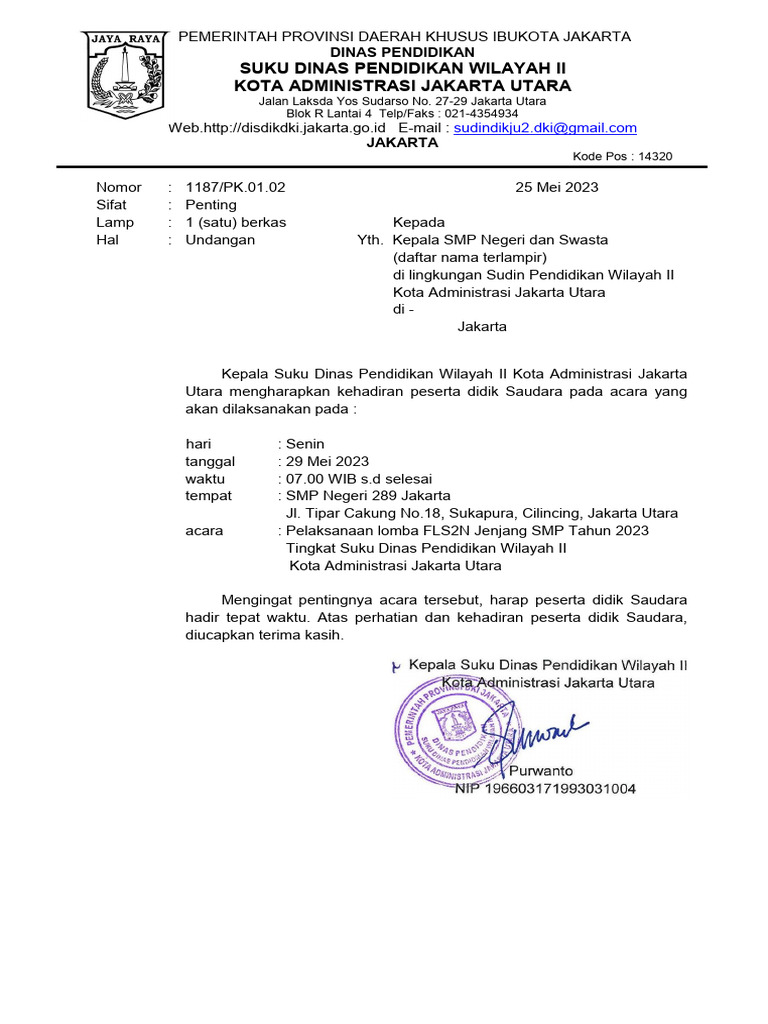 Undangan Lomba FL2SN 2023 | PDF