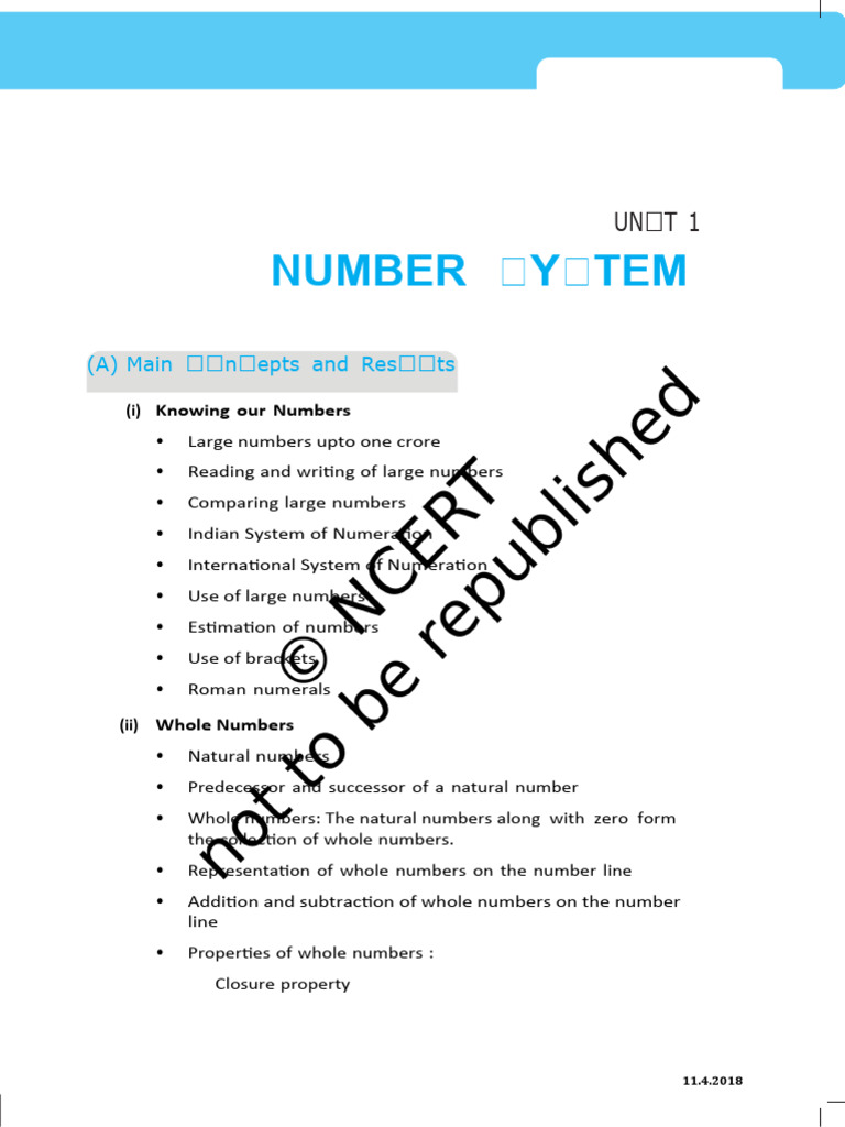 Number System | PDF | Numbers | Natural Number
