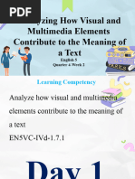 Eng5 - Q4 - M1-Visual and Multimedia Elements | PDF | Learning | Multimedia