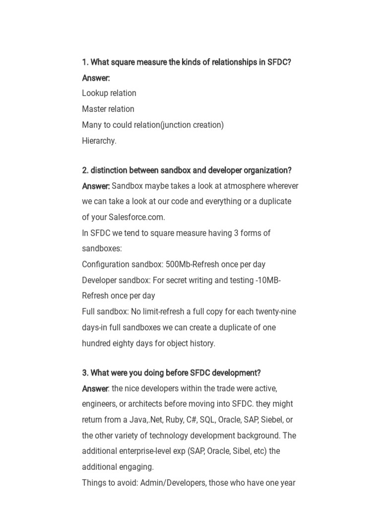 Understanding SFDC Relationships and Licenses | PDF | Customer ...