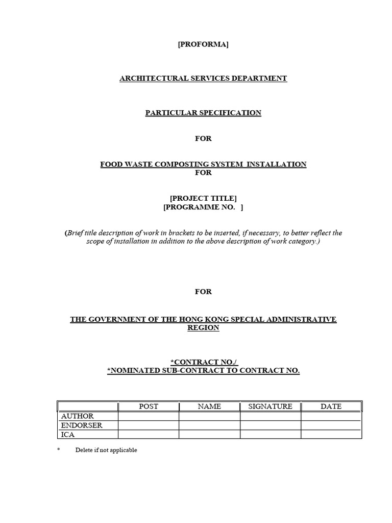 proforma_spec_Food_Waste_Composting_System_15June2011rev1 | Download ...