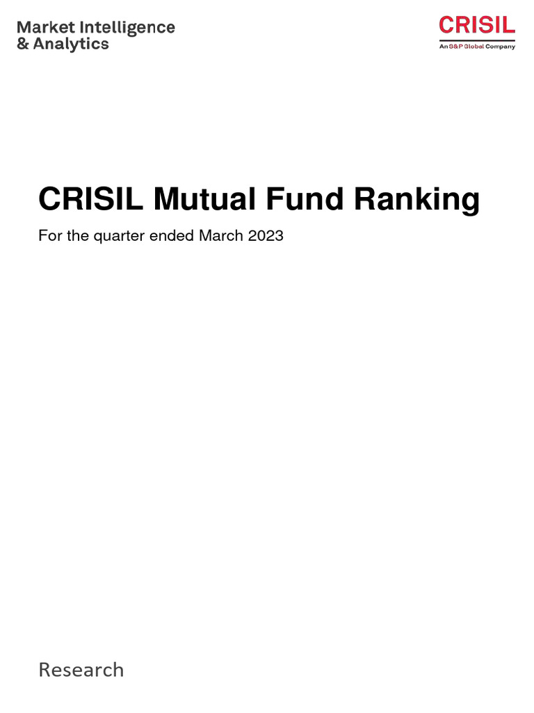 CRISIL Mutual Fund Rankings Q1 2023 | PDF | Mutual Funds | Bonds (Finance)