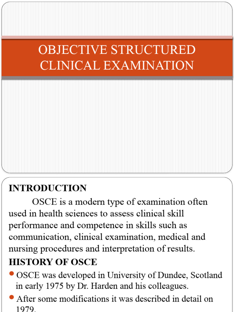 Objective Structured Clinical Examination | PDF | Psychological Concepts | Behavioural Sciences