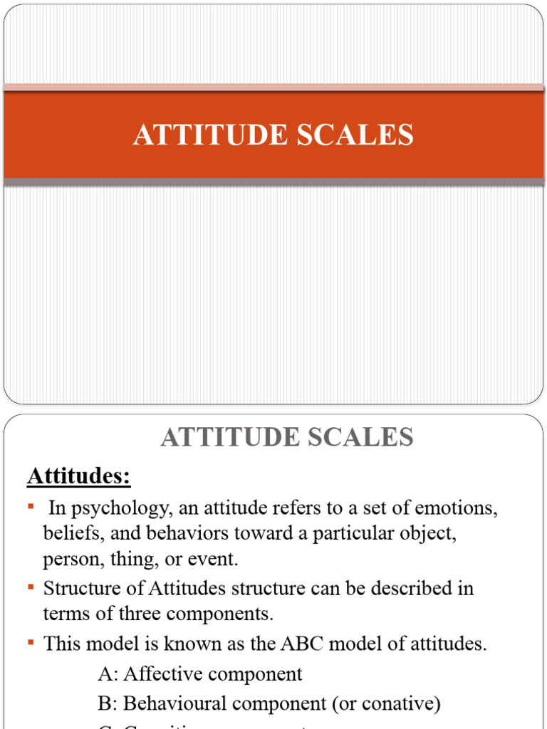 Attitude Scales | PDF | Attitude (Psychology) | Psychology