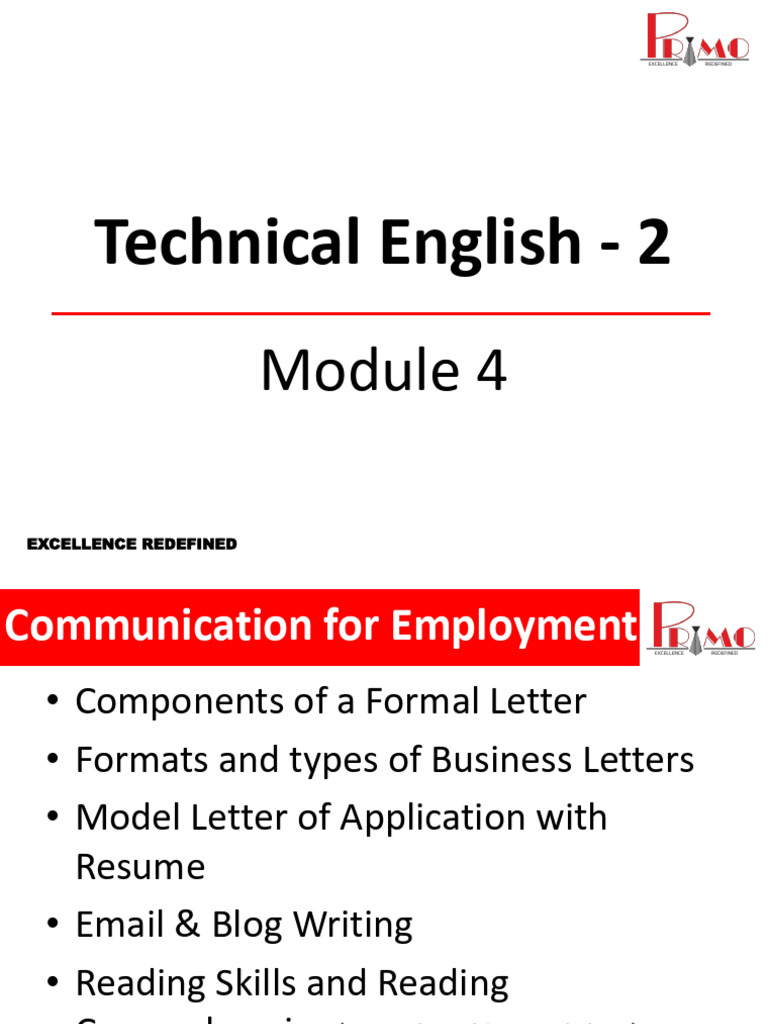 Technical English 2 - Module 4 | PDF | Résumé | Blog