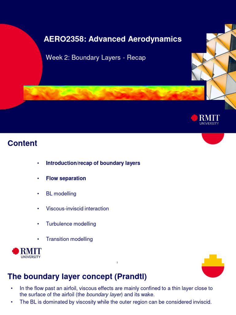 AERO2358 Week2 1 Boundary Layers Recap | PDF | Boundary Layer | Laminar Flow