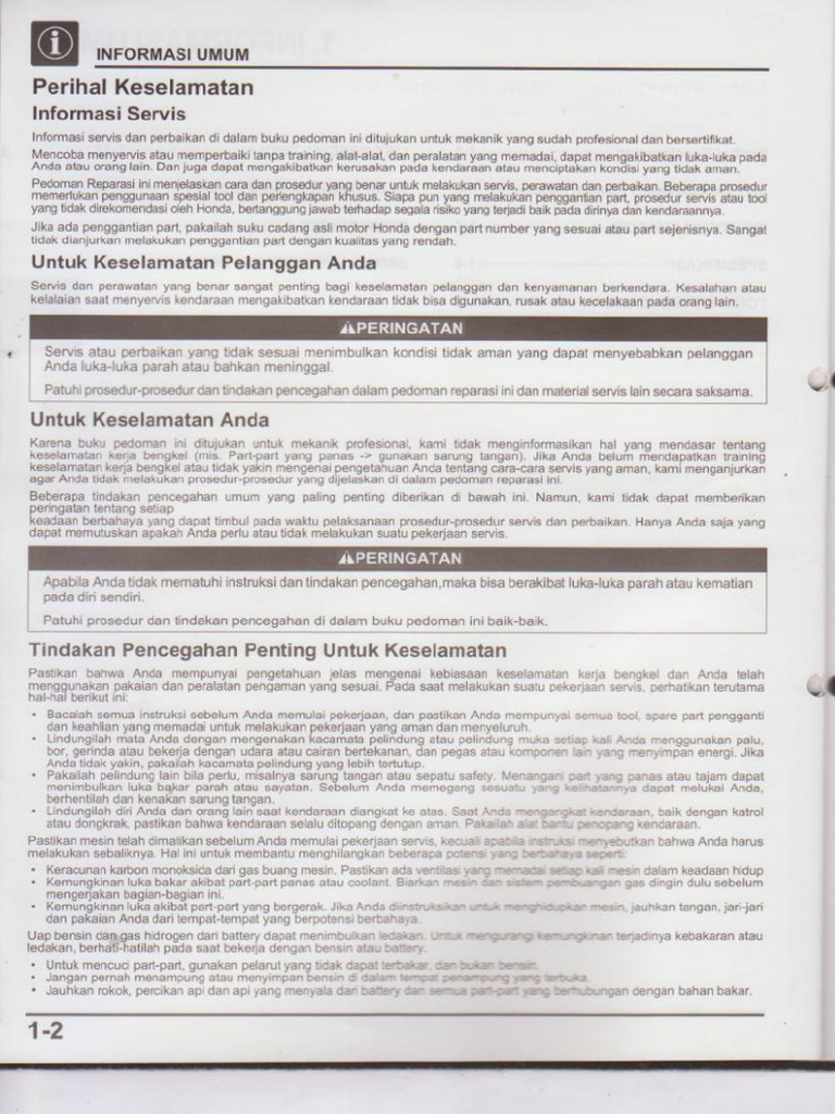 Scoopy Esp All Buku Panduan Reparasi Service Manual | PDF