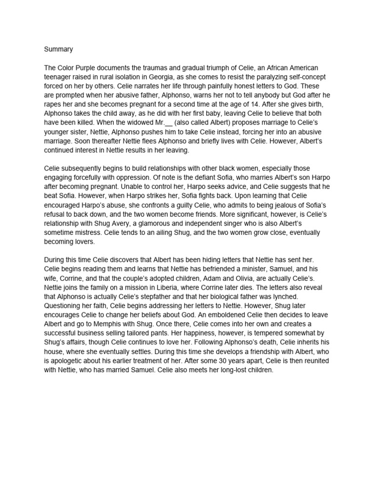 The Color Purple | PDF