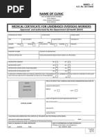 Home Affairs Medical Certificate BI-811 | PDF | Human Diseases And ...