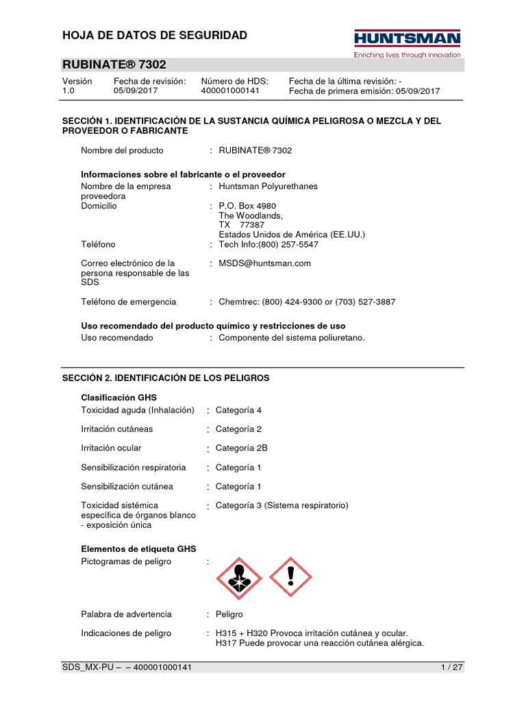 RUBINATE 7302 Esp | PDF | Solubilidad | Alergia