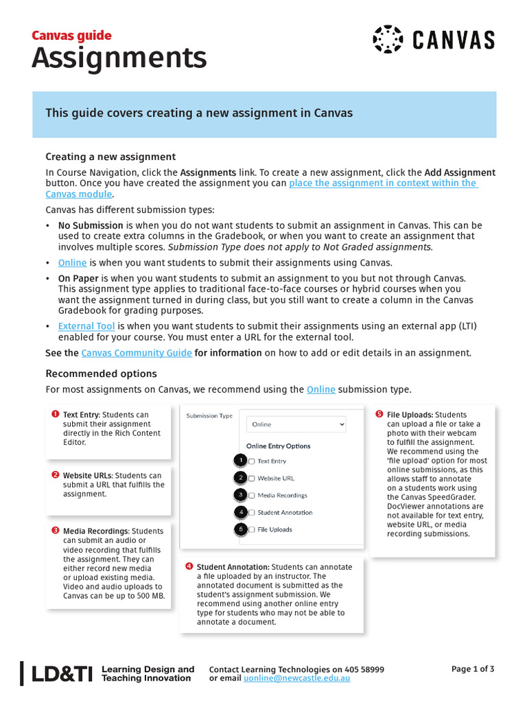 Canvas Assignments | PDF | Turnitin | Computing