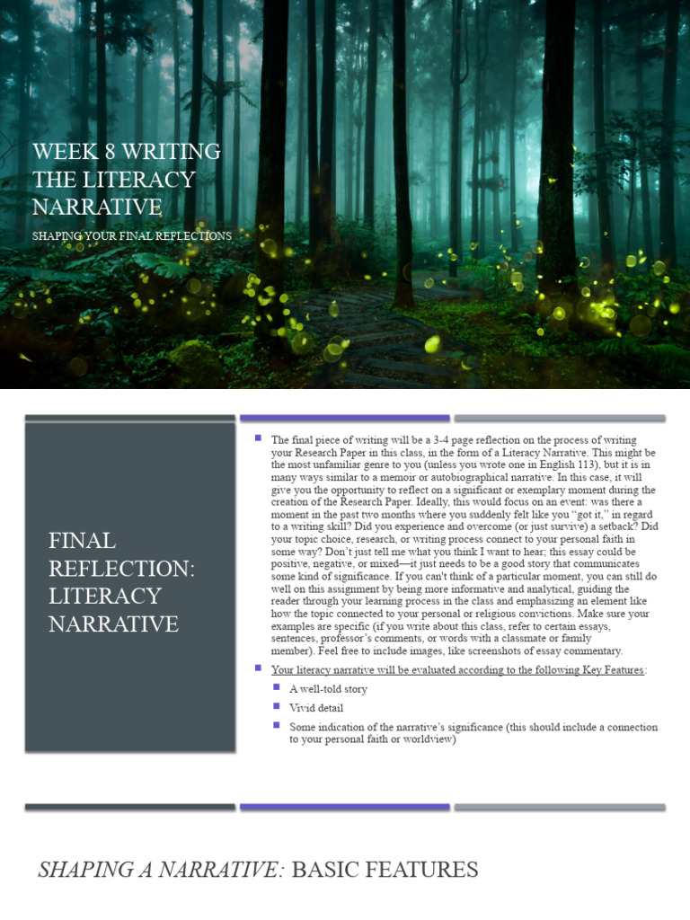 PPT Literacy Narrative(1) | PDF | Plot (Narrative) | Narrative