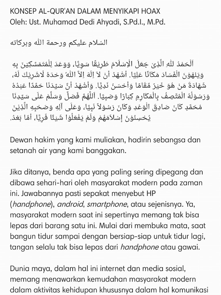 Tema 2 MSQ by Ust Muhamad Dedi Ahyadi, S PD I, M PD | PDF