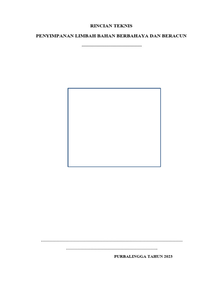 01 Format Dokumen Rintek LB3 | PDF