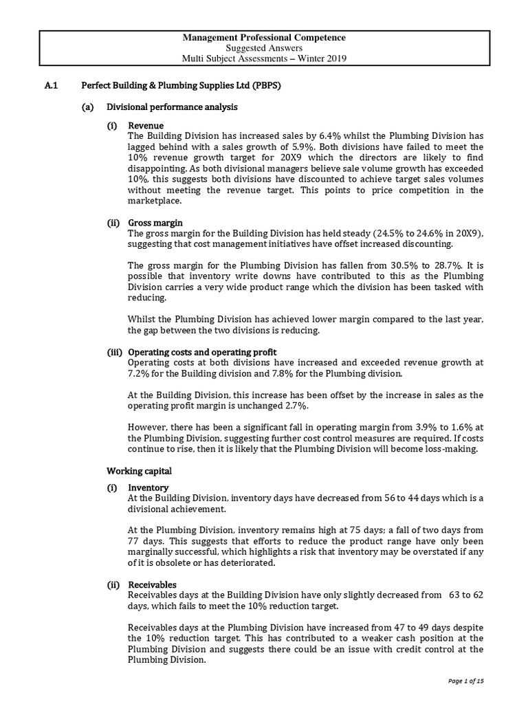 MSA 2 Winter 2019 Answer | PDF | Valuation (Finance) | Supply Chain