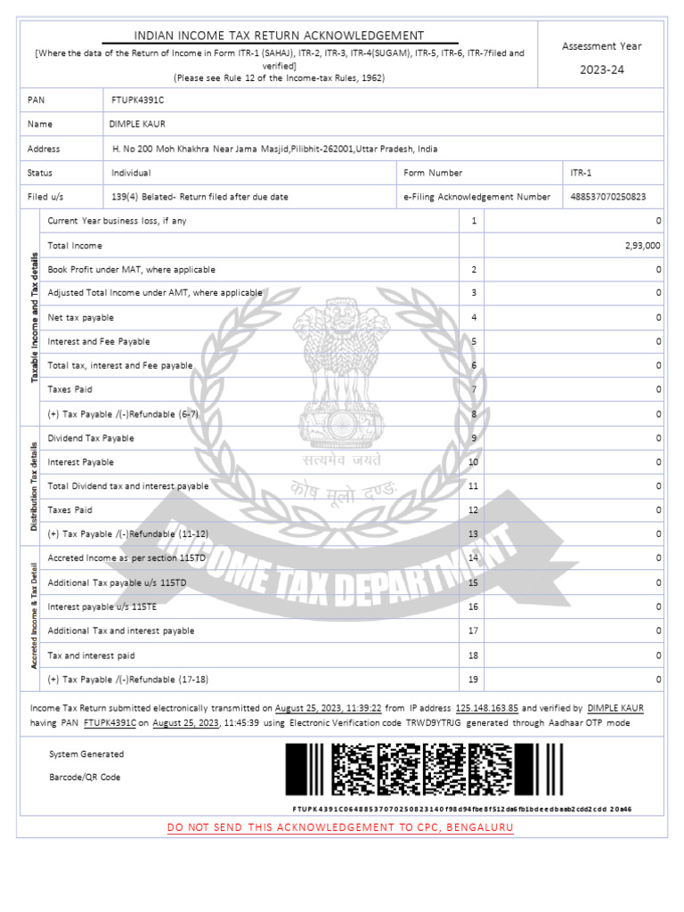 Final Itr-1 | PDF | Wealth | Income