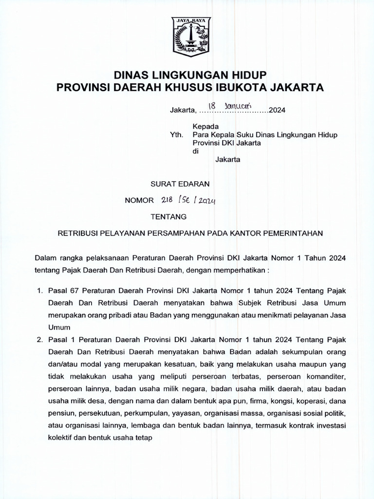 Retribusi Persampahan | PDF