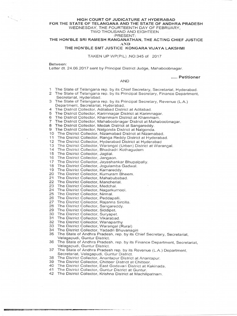 Writ Petition (Pil) 345-2017 | PDF | Government | Government Of India