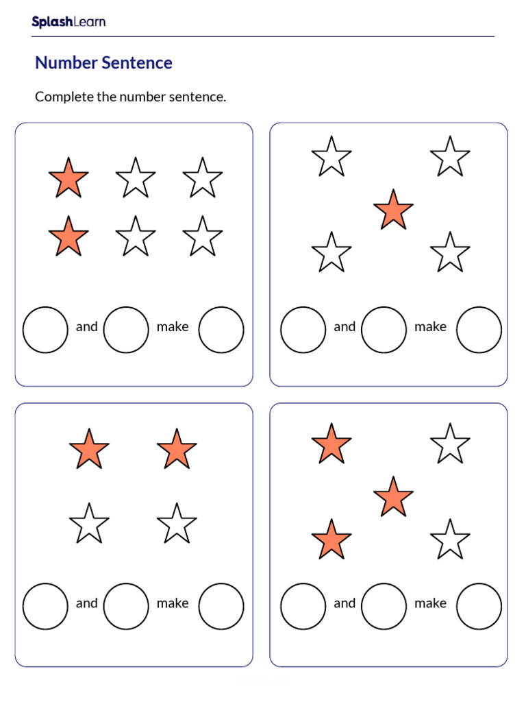 Complete The Number Sentence Worksheet | PDF