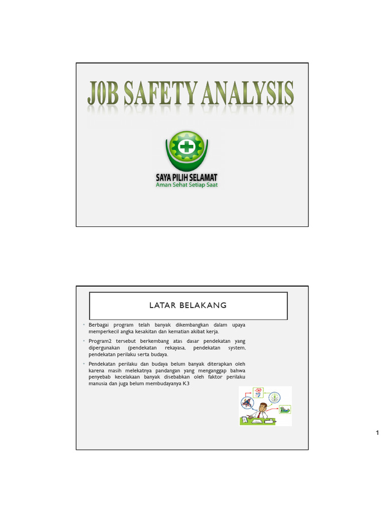 JOB SAFETY ANALISIS (Compatibility Mode) | PDF