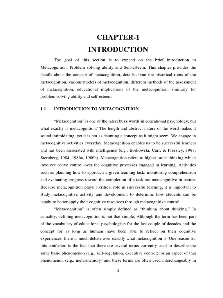 06 Chapter 1 | PDF | Metacognition | Behaviorism