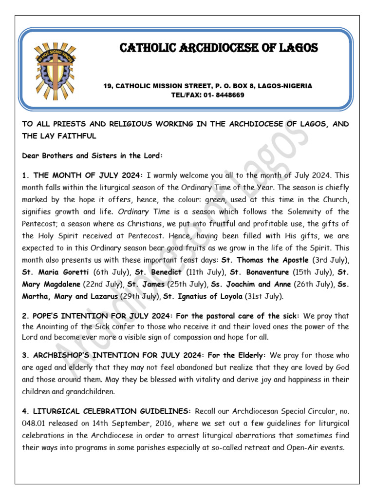 Edited July 2024 Circular | PDF