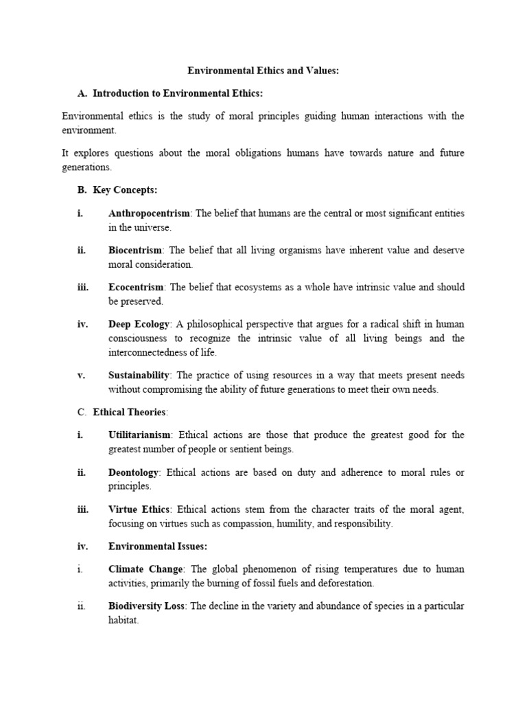 Understanding Environmental Ethics | PDF | Environmental Ethics ...