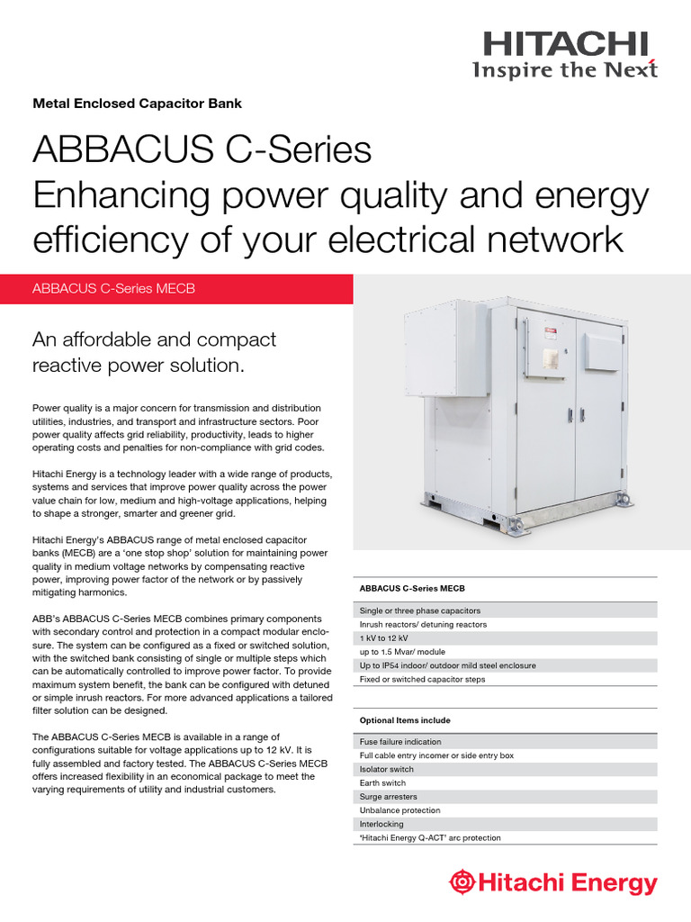 Hitachi Energy ABBACUS MECB Overview | PDF | Capacitor | Electrical Grid