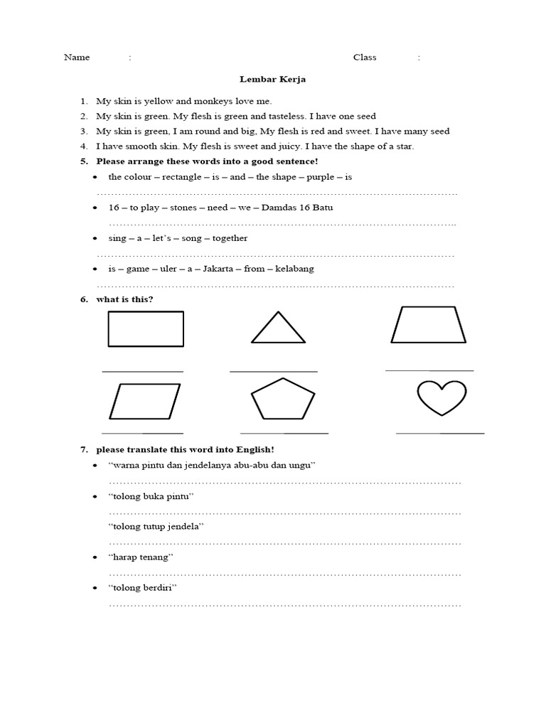 Latihan Kelas 3 Pas Pdf