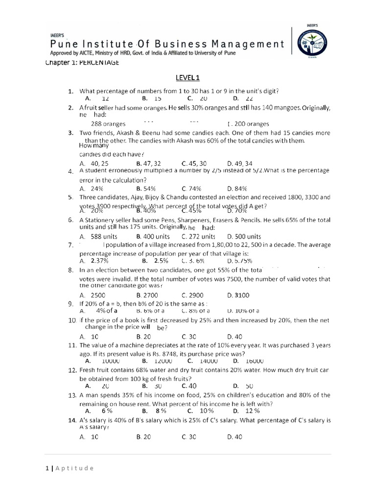 Aptitude Sip Weekly Assignment Module 1 | PDF