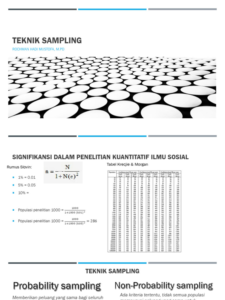 Menentukan Besar Sampel Dan Teknik Sampling | PDF