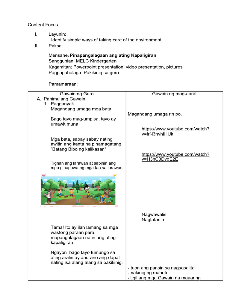 LP Week 34 Pinapangalangaan Ang Kapaligiran | PDF