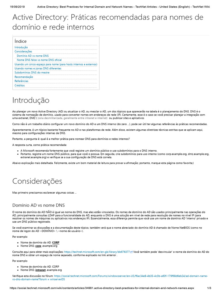 2.1 Active Directory - Best Practices For Internal Domain and Network ...