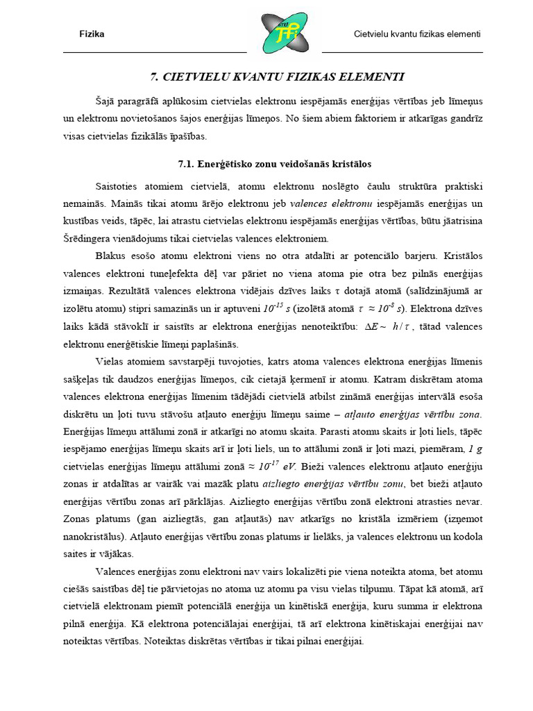 Kvantu Mehanika RTU2 | PDF