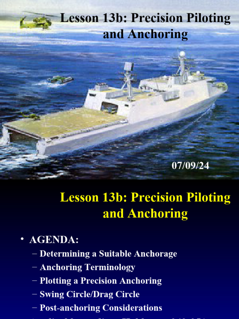Lesson 13b Pilot & Anch II | PDF | Anchor | Watercraft