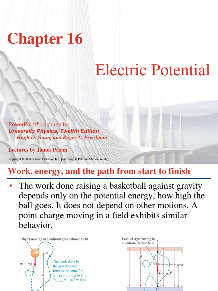 Chapter 16 Electric Potential | PDF | Potential Energy | Electric Field