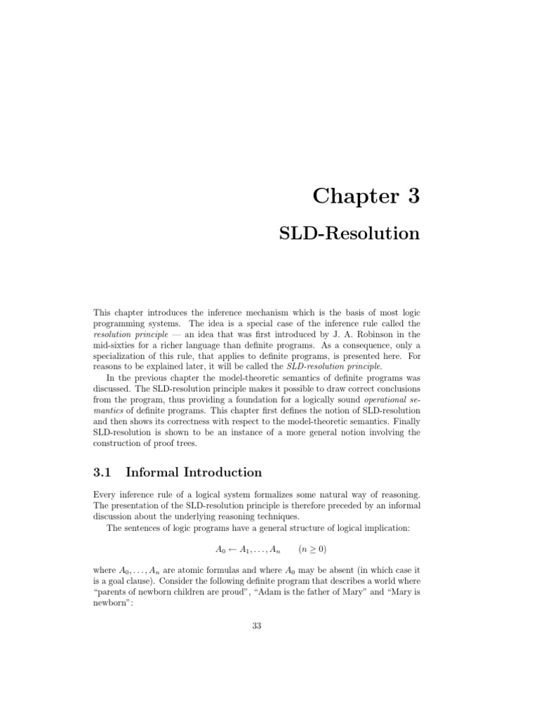 SLD Resolution | PDF | Interpretation (Logic) | Equations