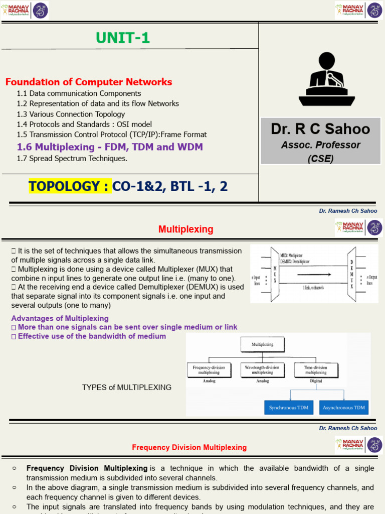 UNIT 1_1707324621_5000665_presentation4 | PDF | Multiplexing | Modulation