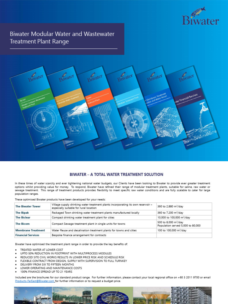 Biwater Product Brochures | Download Free PDF | Sewage Treatment ...